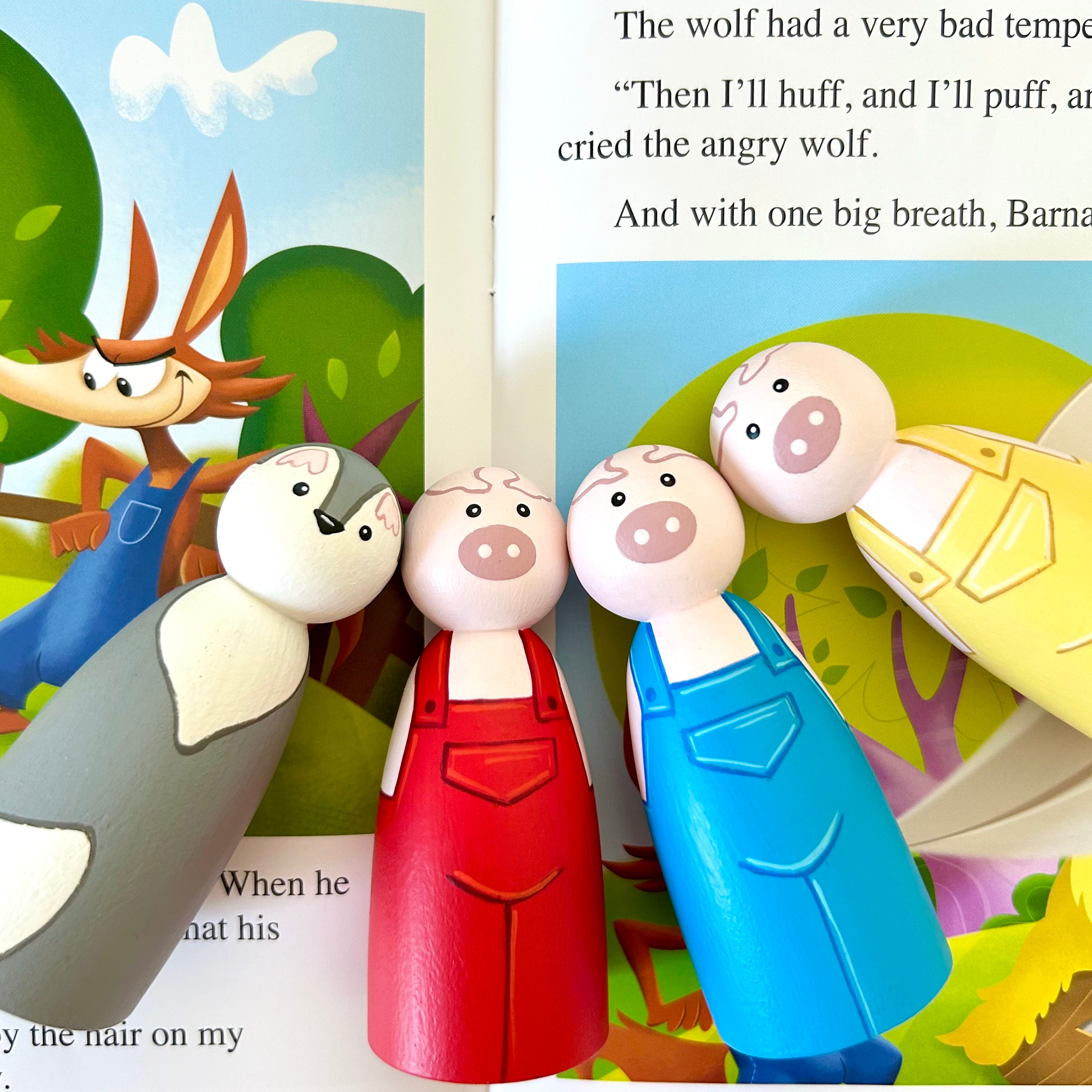 The Three Little Pigs Story Peg Set – Pine and Peonies Shoppe